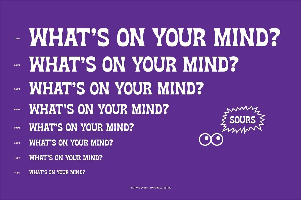 Flatface Sours Font - FontPath