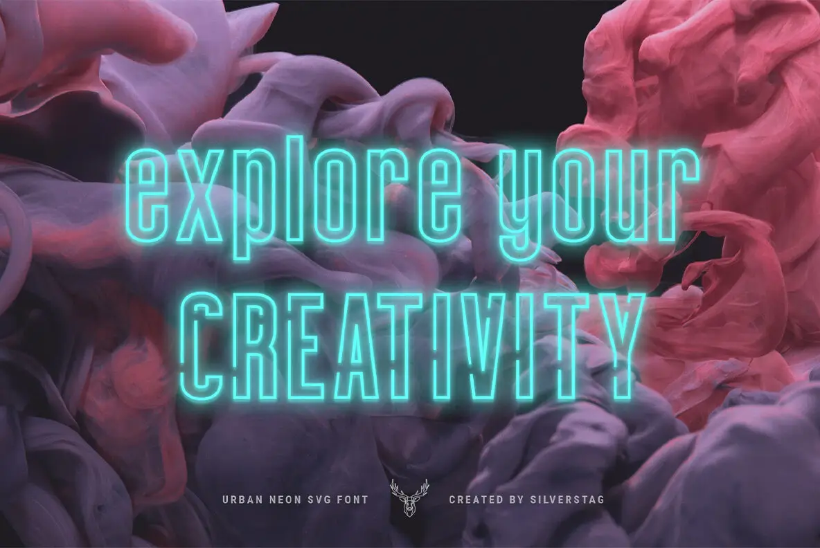 SEVEN NEON SVG Font Font - FontPath