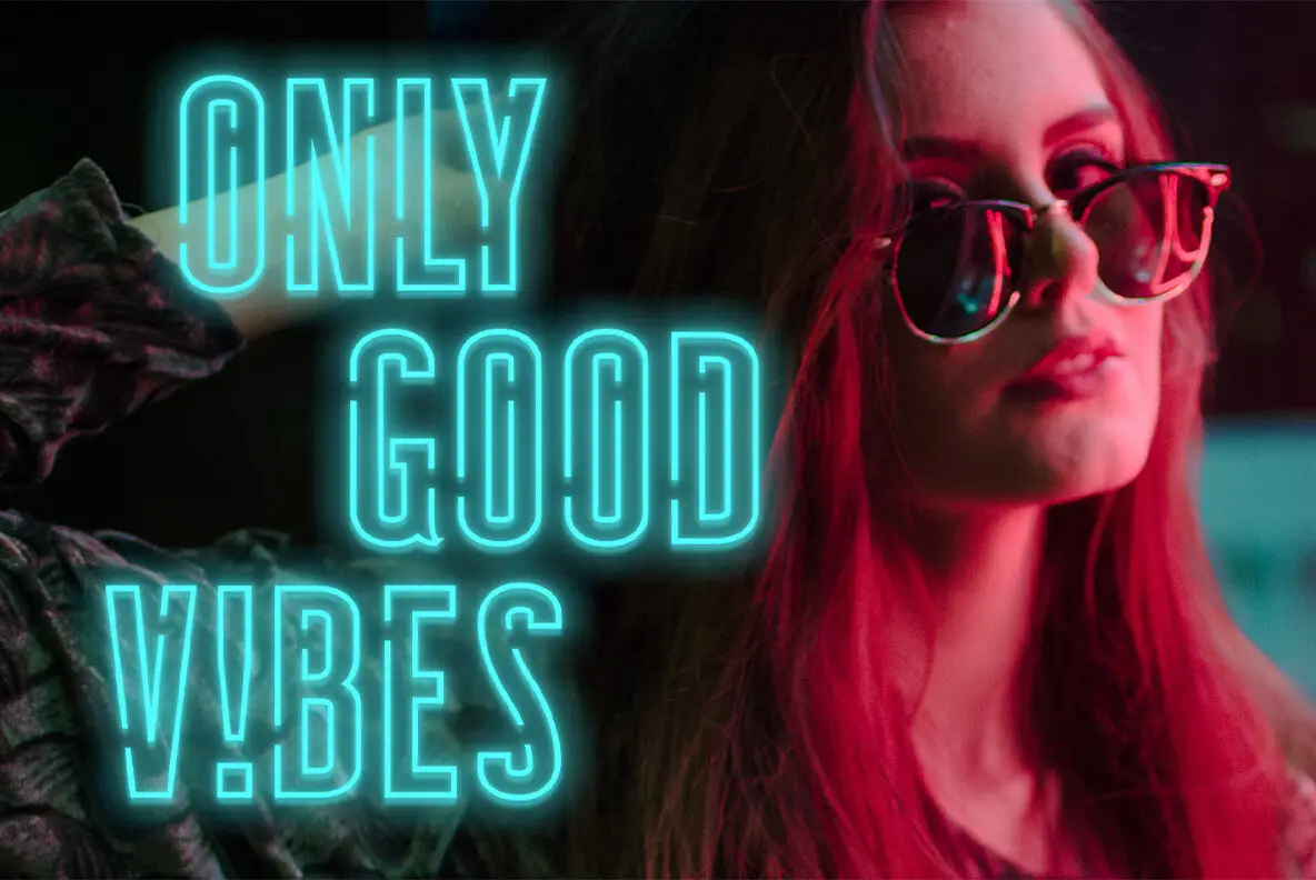 SEVEN NEON SVG Font Font - FontPath