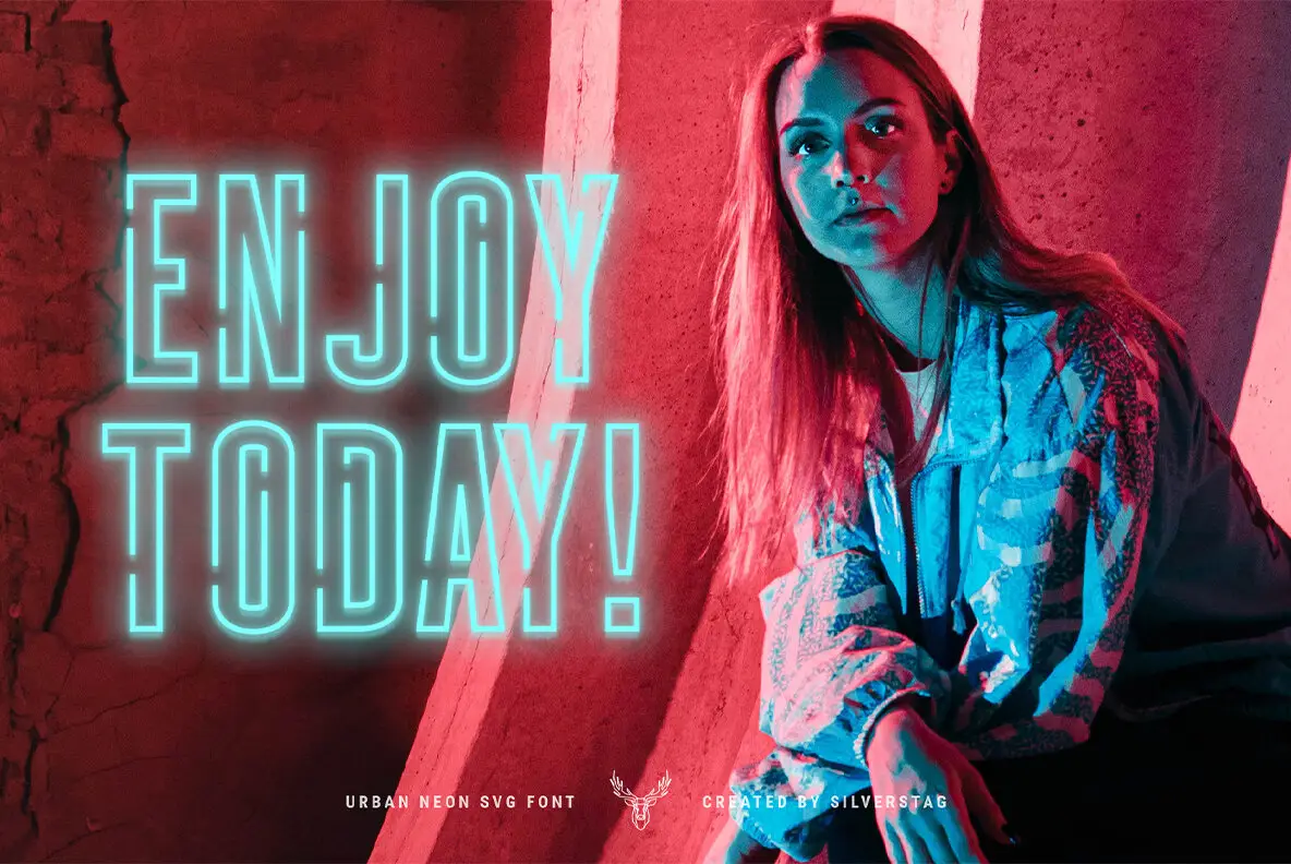 SEVEN NEON SVG Font Font - FontPath