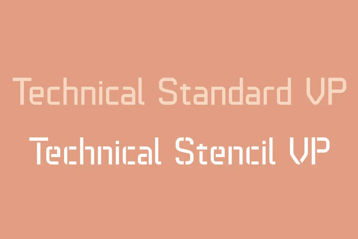 Technical Stencil VP Font - FontPath