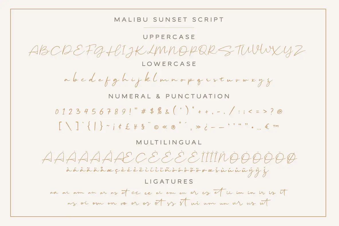 Malibu Sunset Font Duo - YouWorkForThem