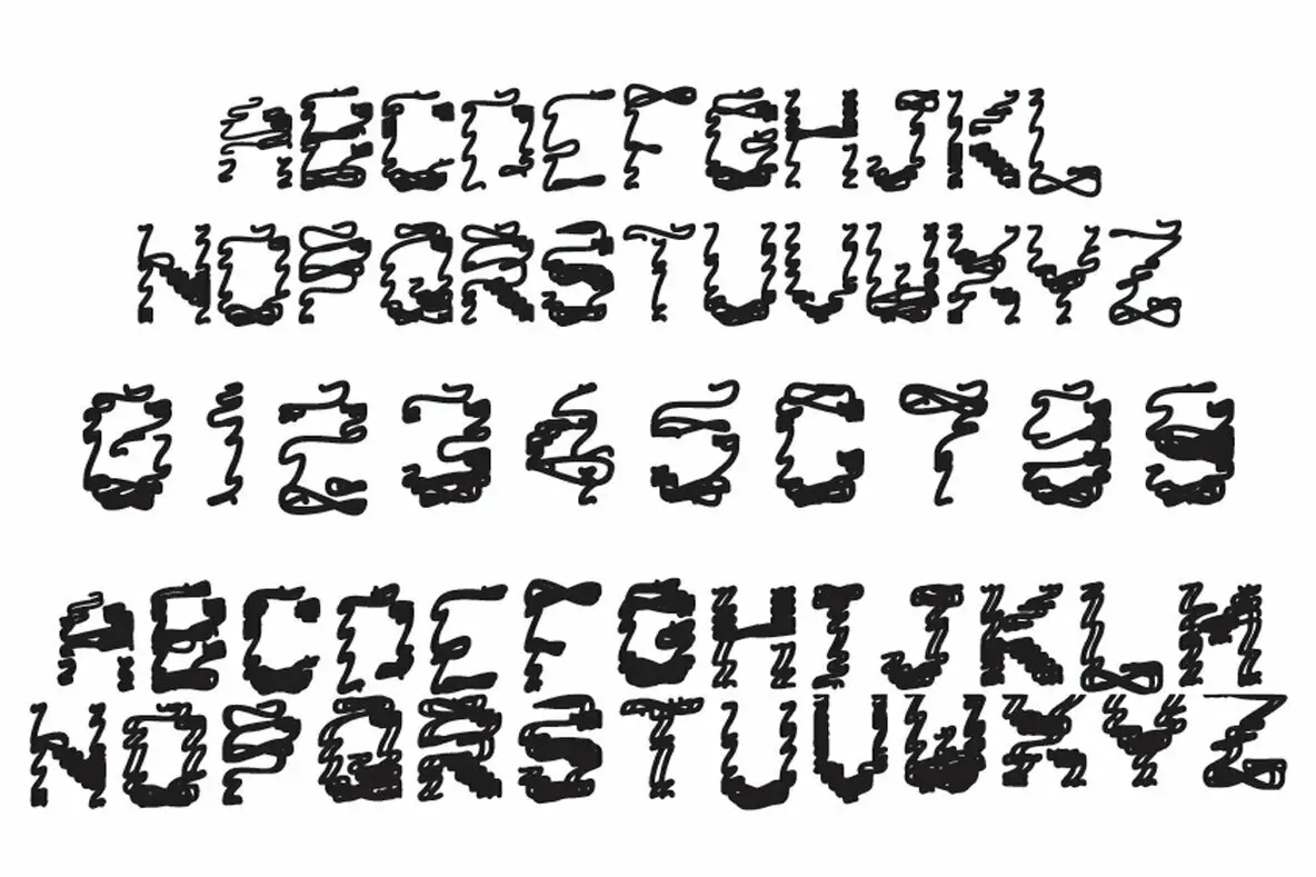Wiggle Sketch Font - YouWorkForThem