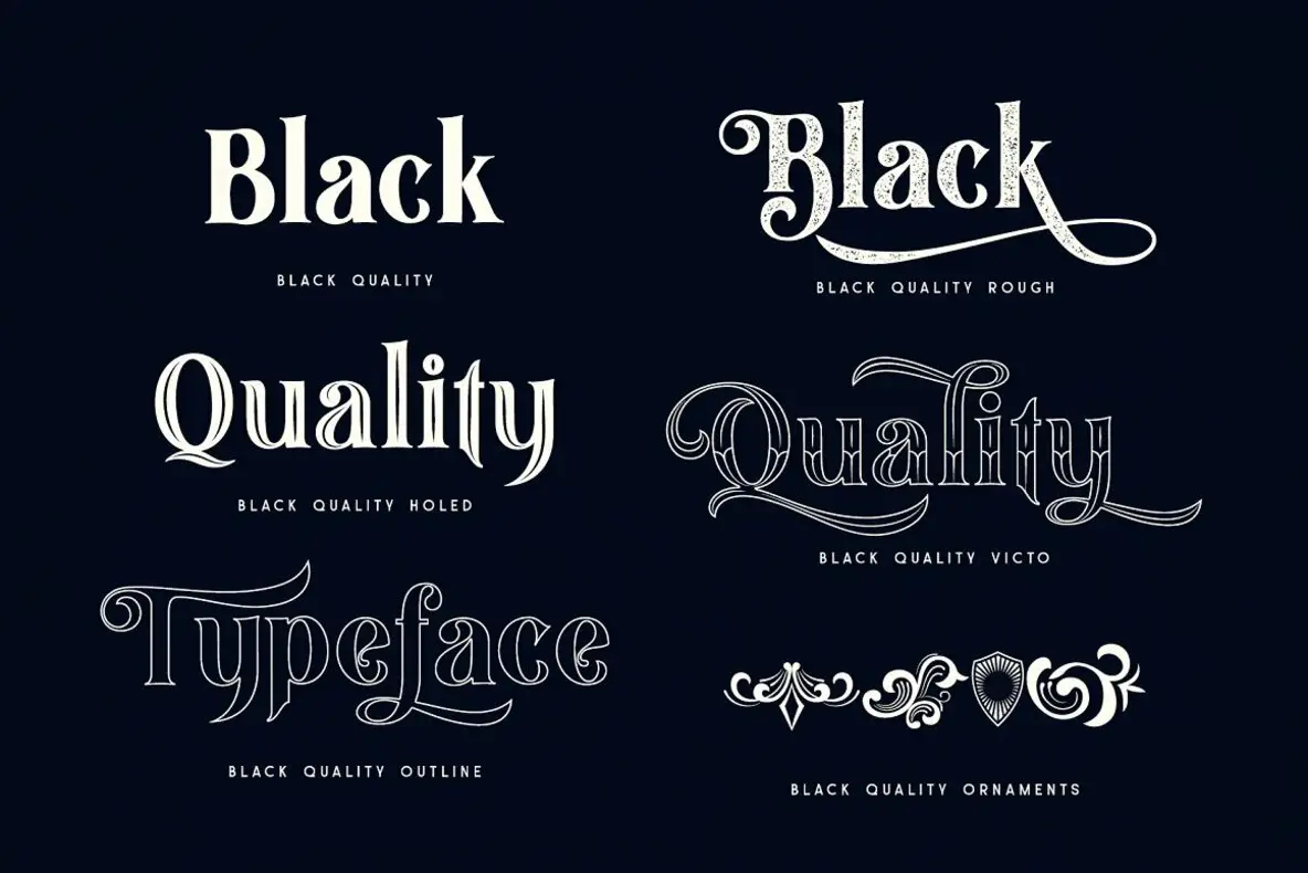 Black Quality Font - YouWorkForThem