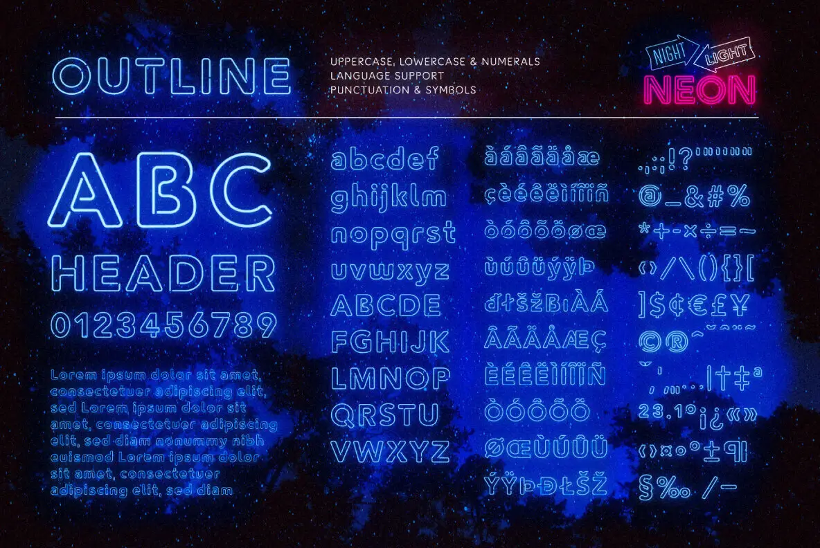 Night Light Font - YouWorkForThem