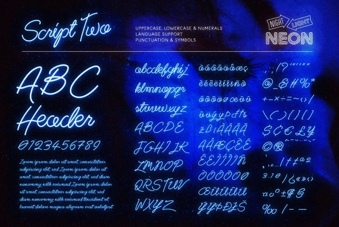 Night Light Font - YouWorkForThem