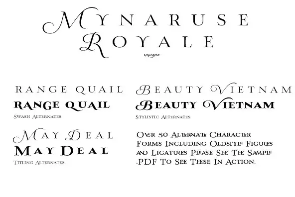 Mynaruse Royale Font - FontPath