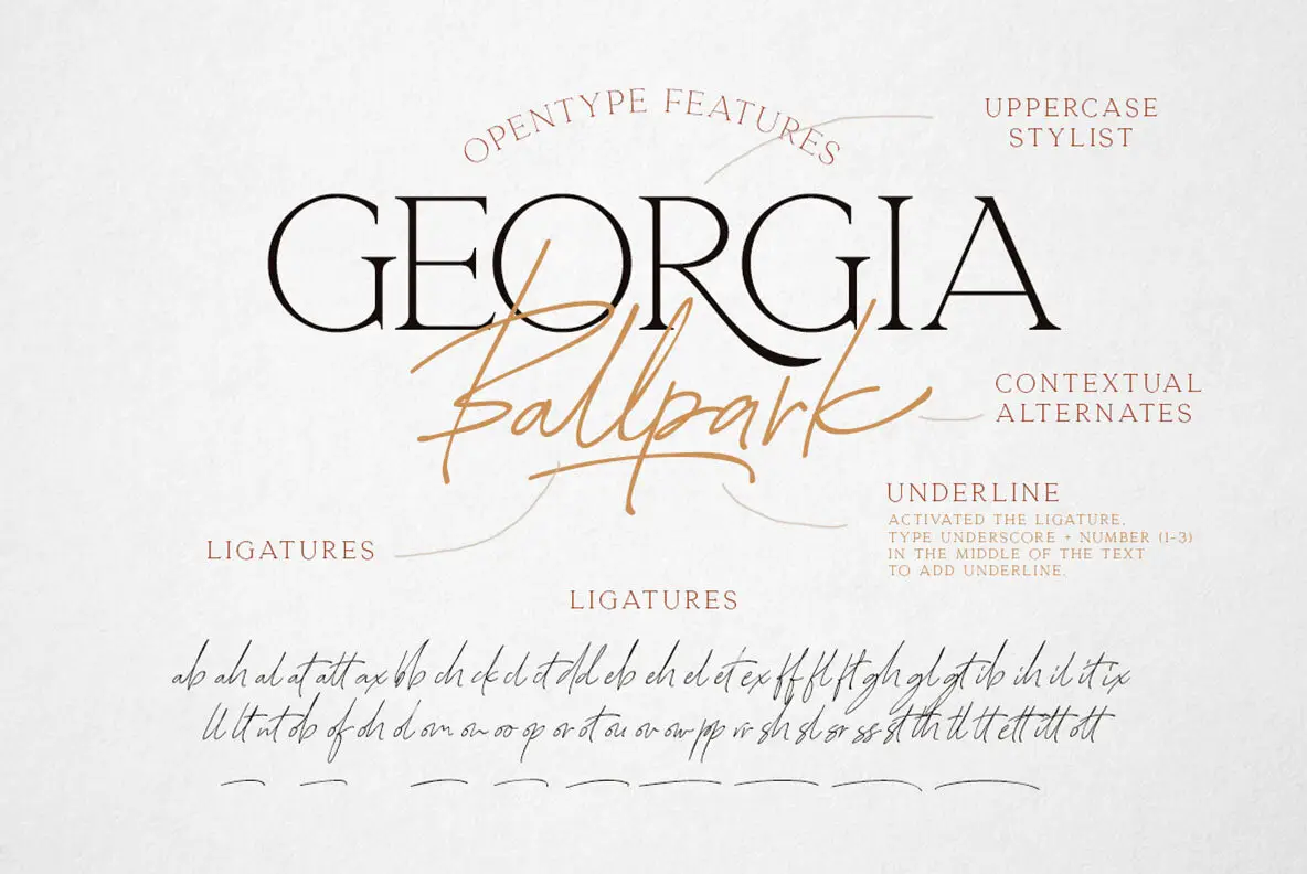 Georgia Ballpark Font Duo Font - FontPath