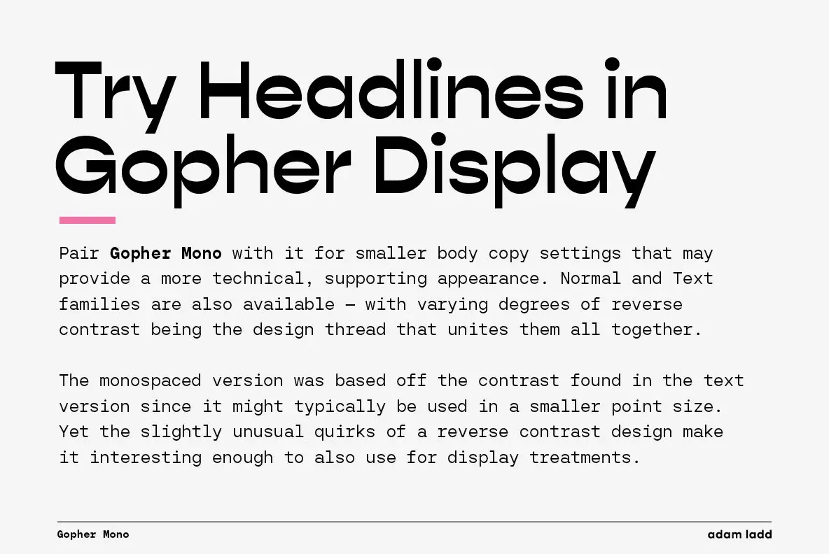 Gopher Mono Font - YouWorkForThem