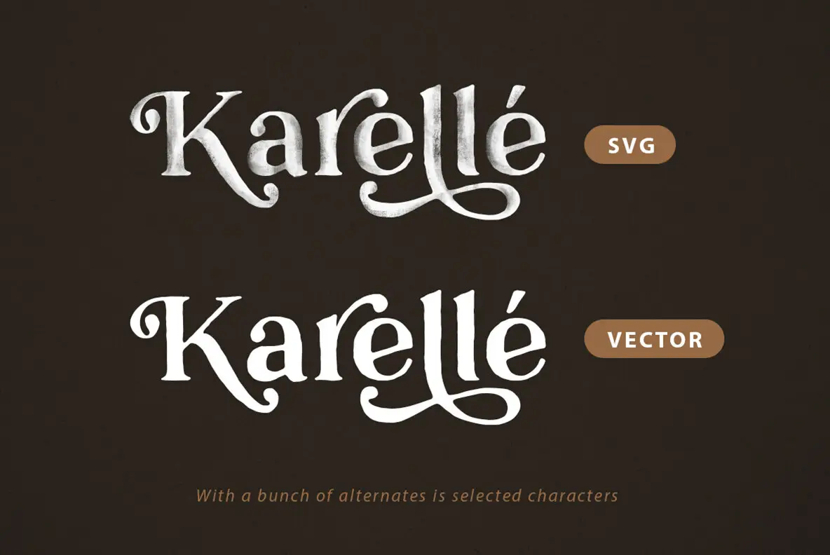 Karelle SVG Font Font - FontPath