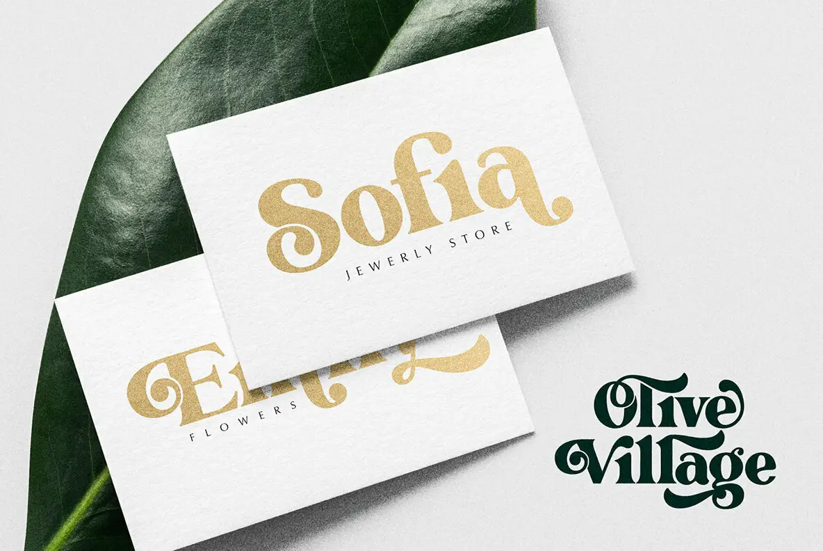 Olive Village Font - YouWorkForThem