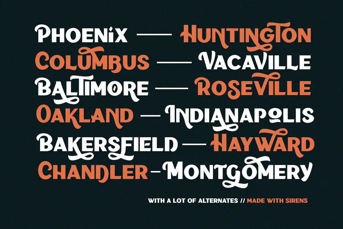 Sirens Font - YouWorkForThem