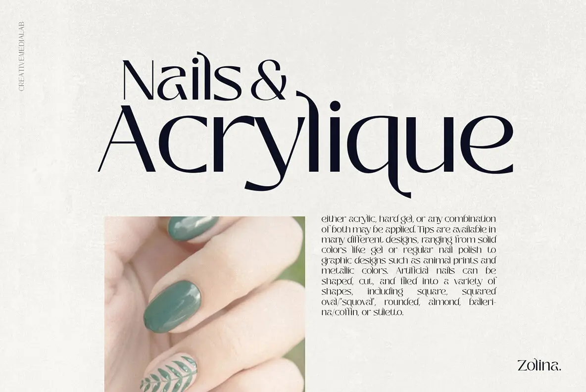 Zolina Font - YouWorkForThem