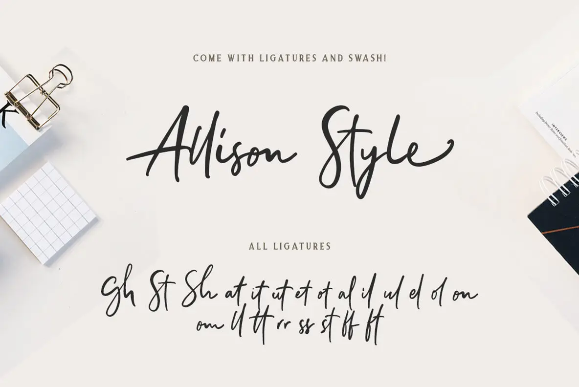 Allison Style Font Duo Font - FontPath