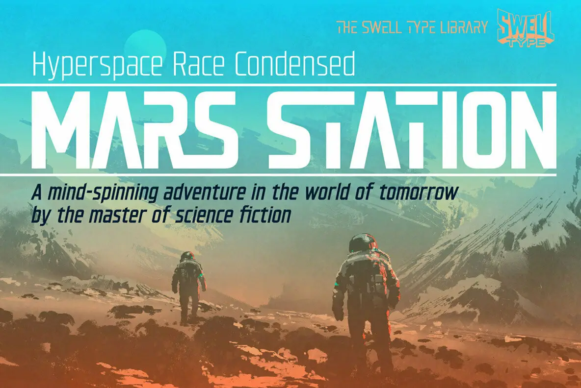 Hyperspace Race Condensed Font - FontPath