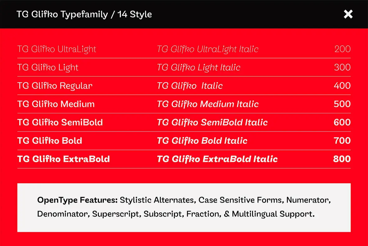 TG Glifko Font - YouWorkForThem