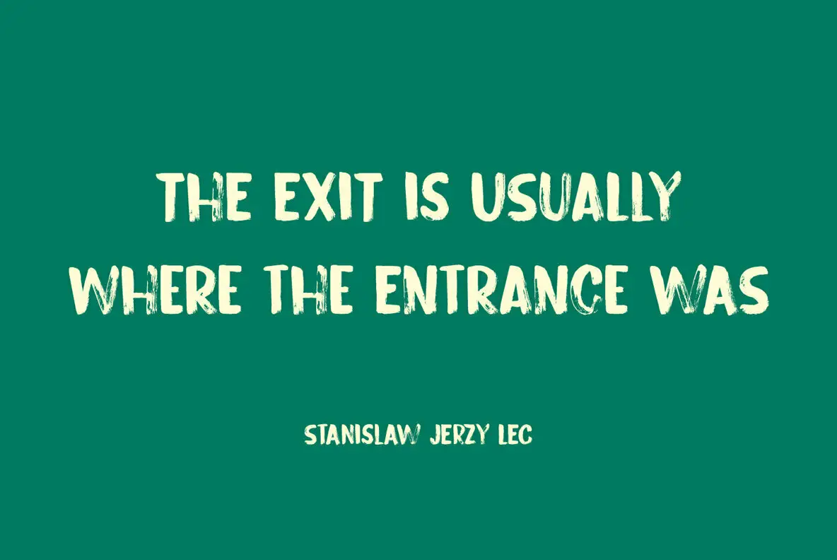 Exit Strategy Font - FontPath