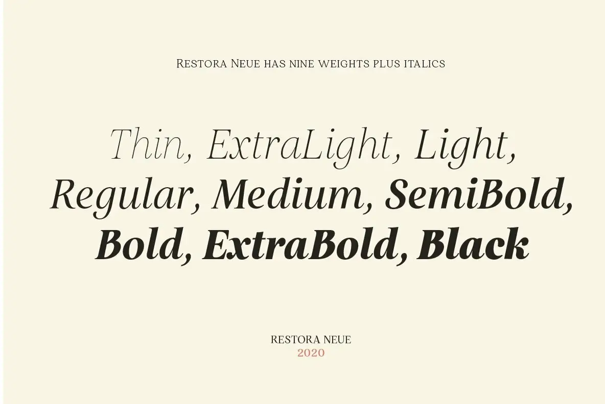 Restora Neue Font - YouWorkForThem