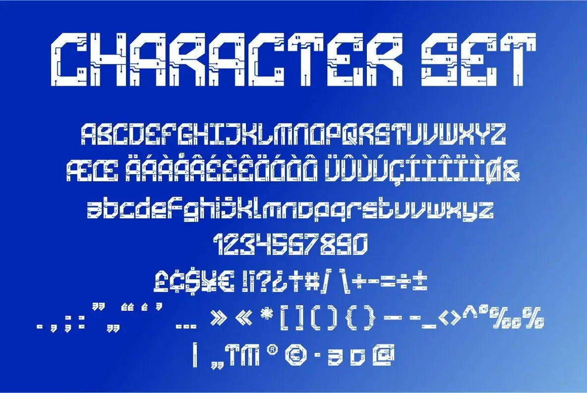 Techno Board Font - YouWorkForThem