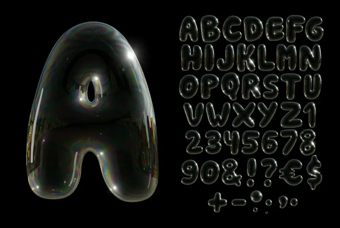 Soap Bubbles SVG Font - YouWorkForThem