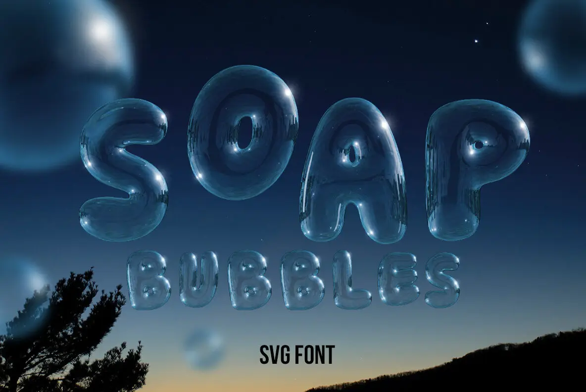 Soap Bubbles SVG Font - YouWorkForThem