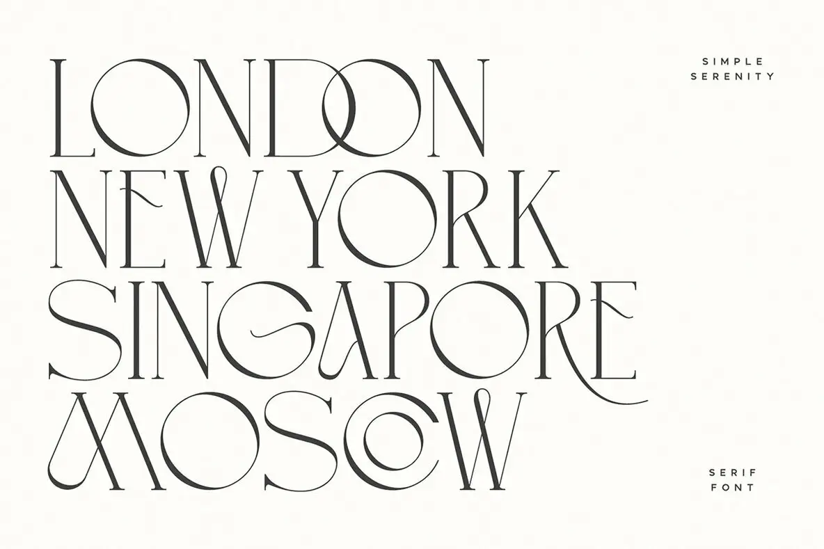 Simple Serenity Font - FontPath