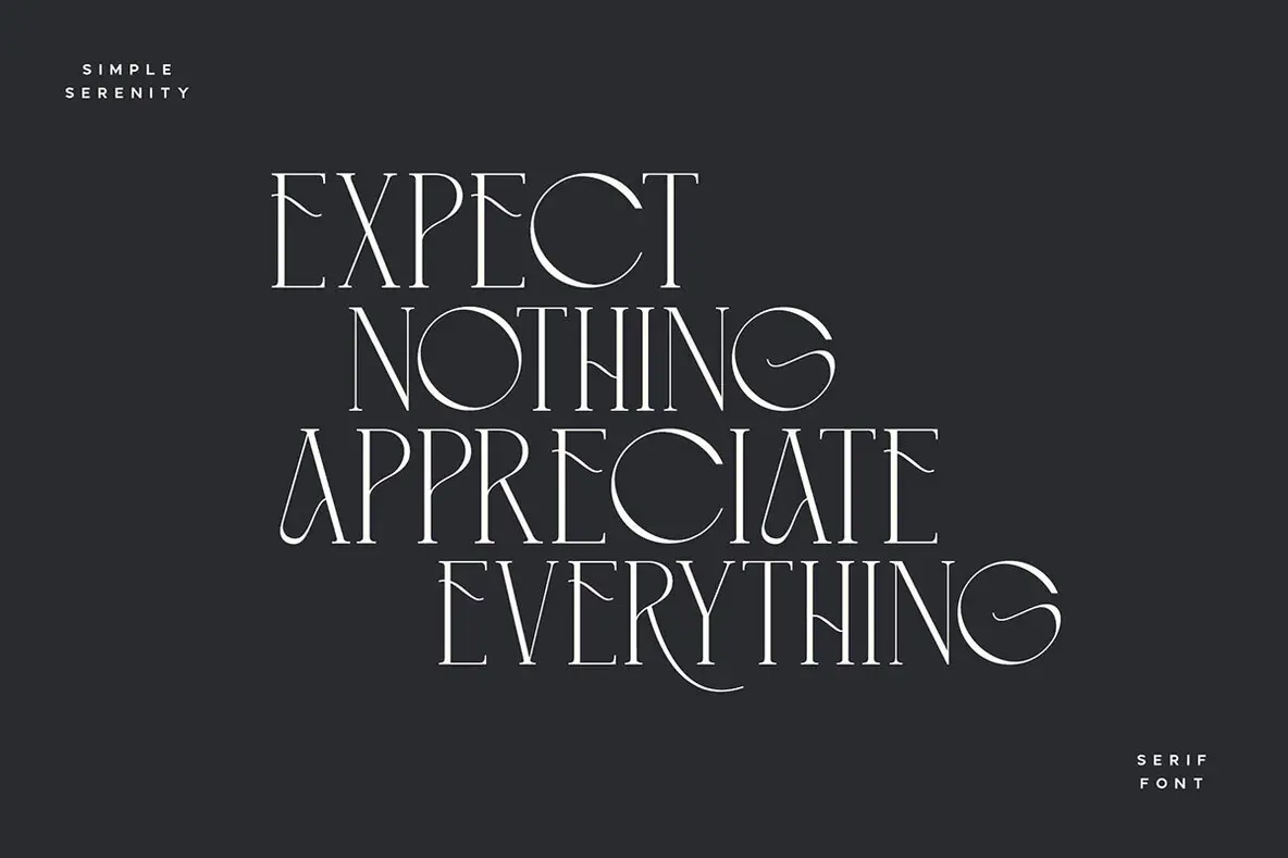 Simple Serenity Font - FontPath