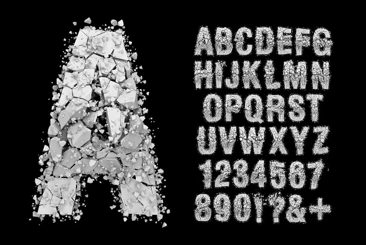 Particle Rock SVG Font - YouWorkForThem