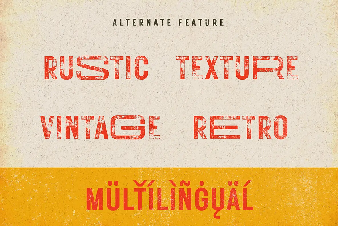 Rustic Printed Font - YouWorkForThem