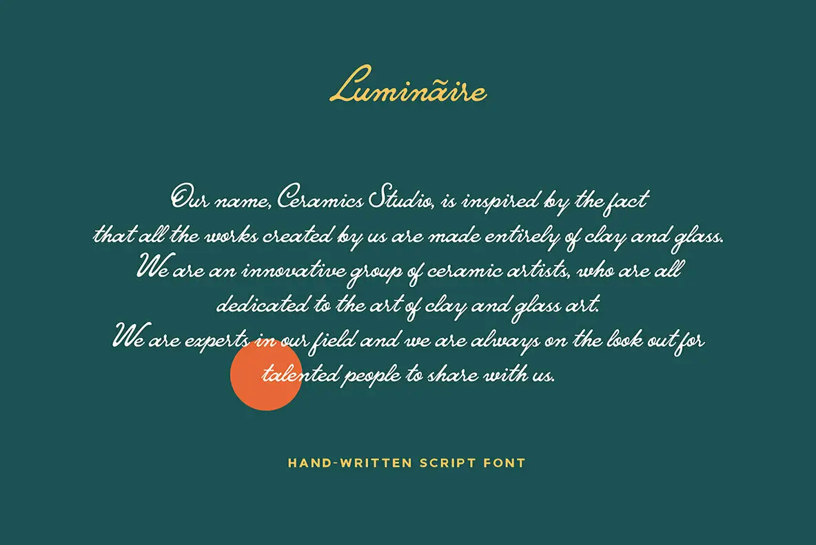 Luminaire Script Font - YouWorkForThem