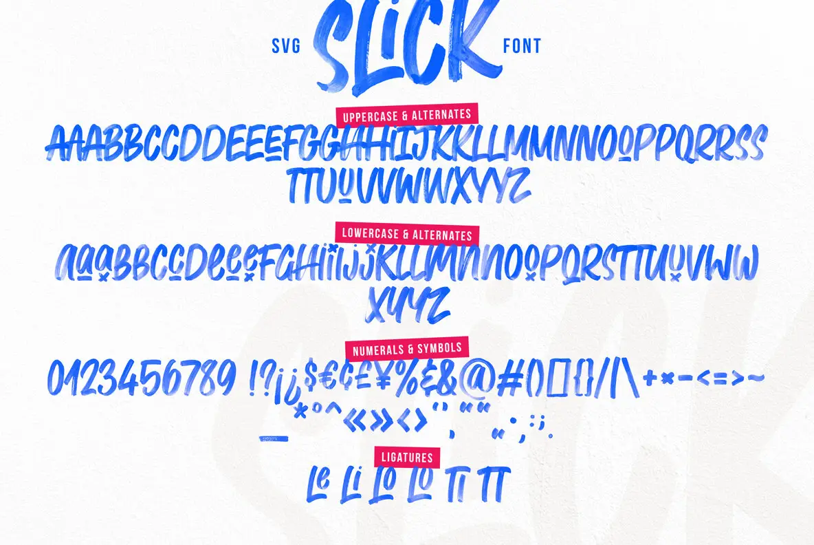 Slick SVG Brush Font - YouWorkForThem