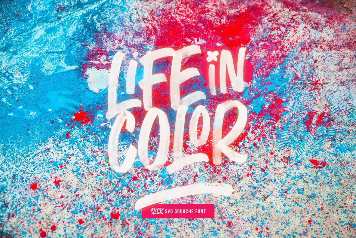 Slick SVG Brush Font Font - FontPath