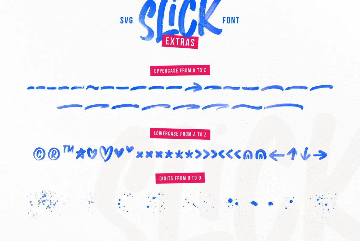 Slick SVG Brush Font Font - FontPath