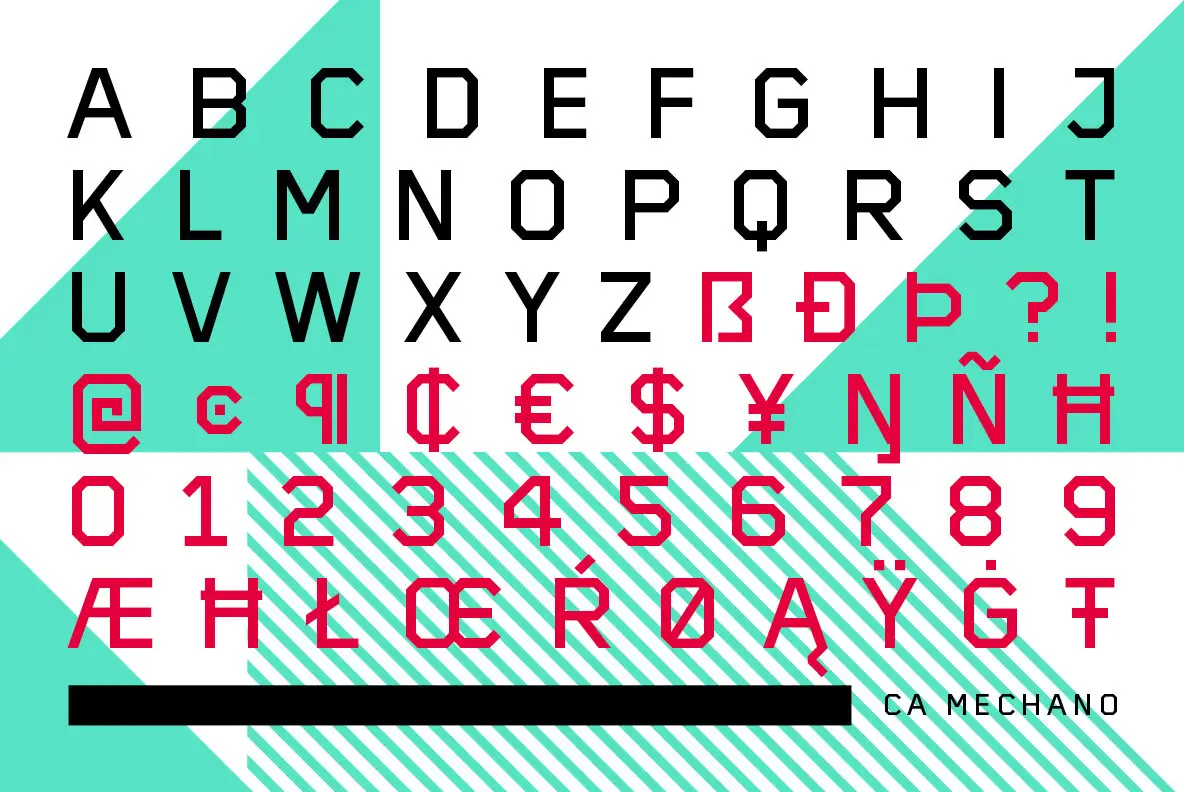 CA Mechano Font - YouWorkForThem
