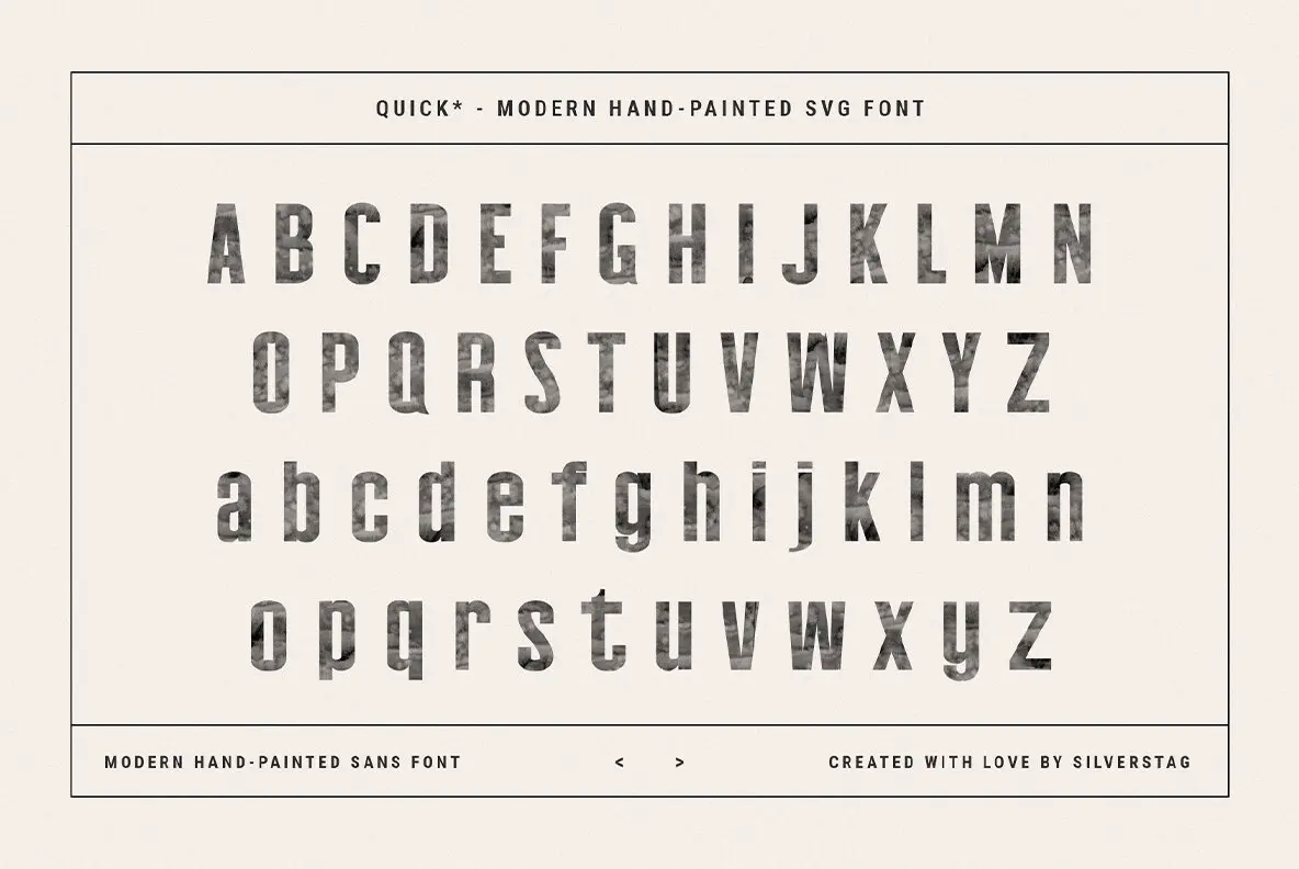QUICK - Modern Hand-Painted SVG Font Font - FontPath