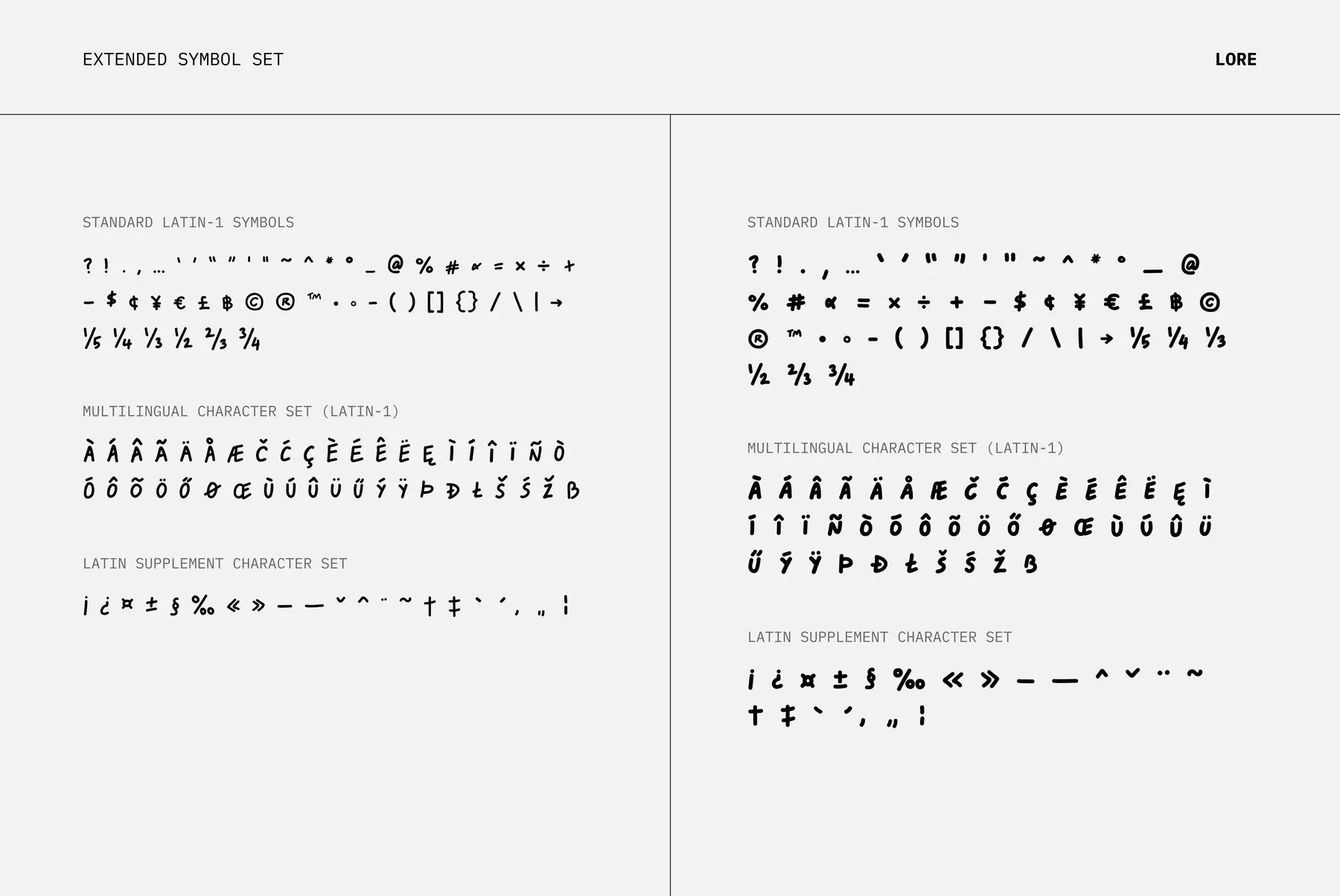 LORE Font - YouWorkForThem