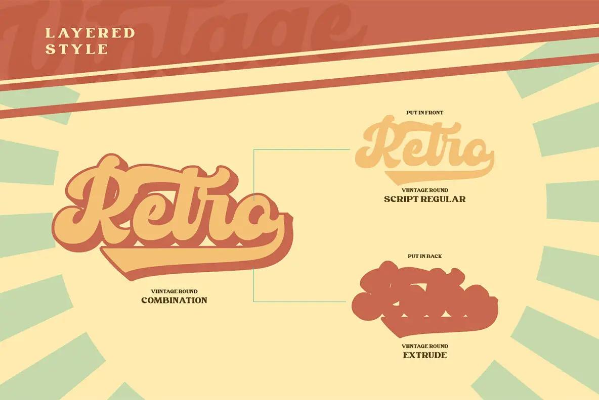 Vintage Round Font - YouWorkForThem