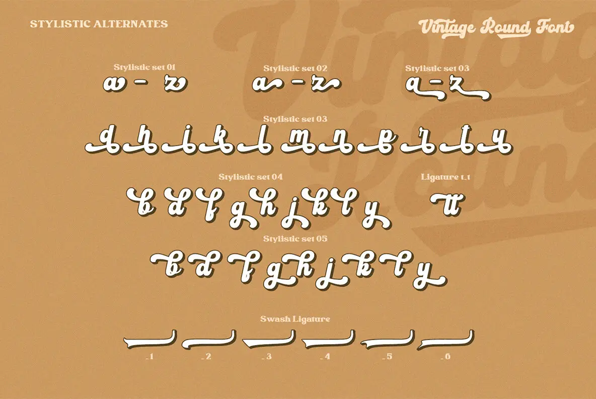 Vintage Round Font - YouWorkForThem