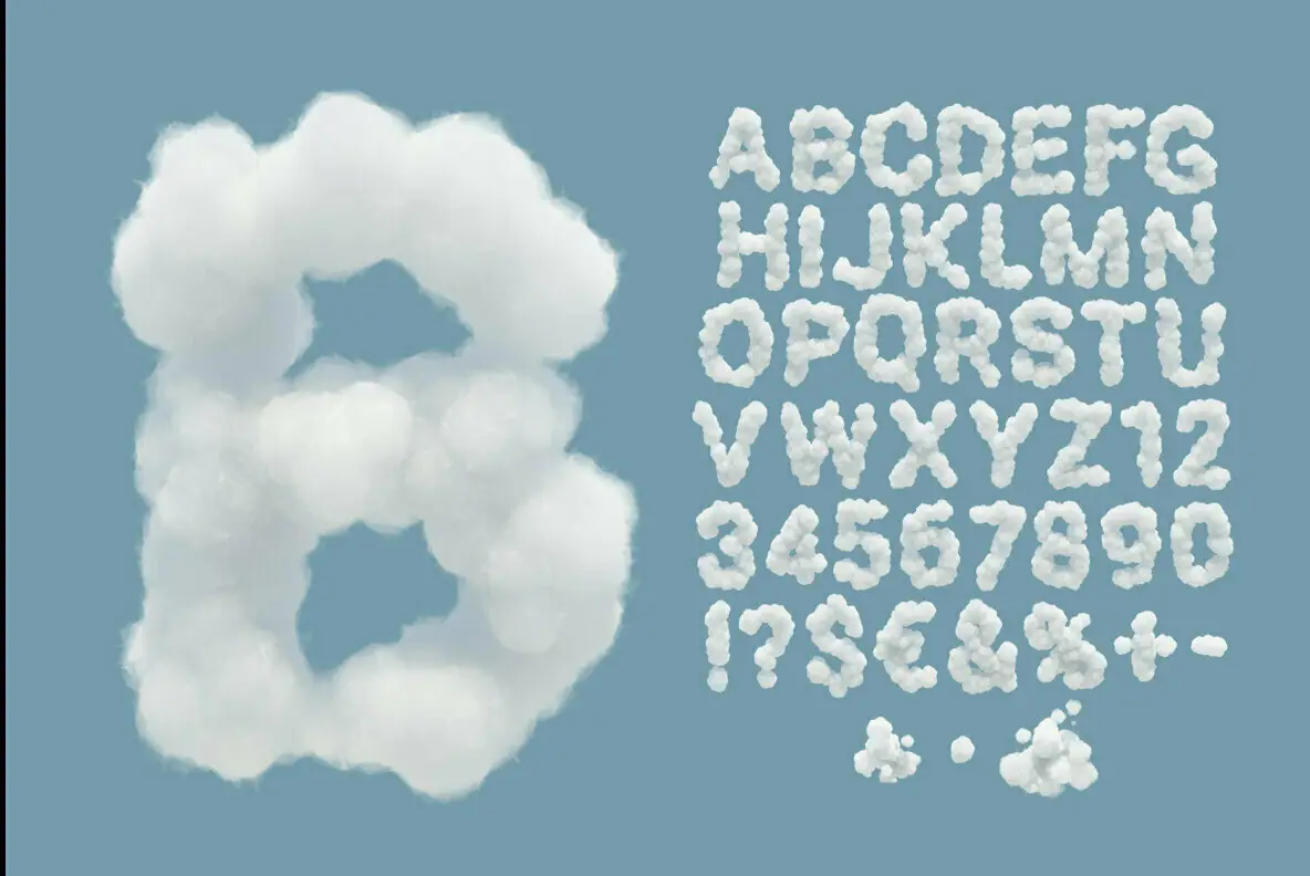 White Clouds SVG Font Font - FontPath