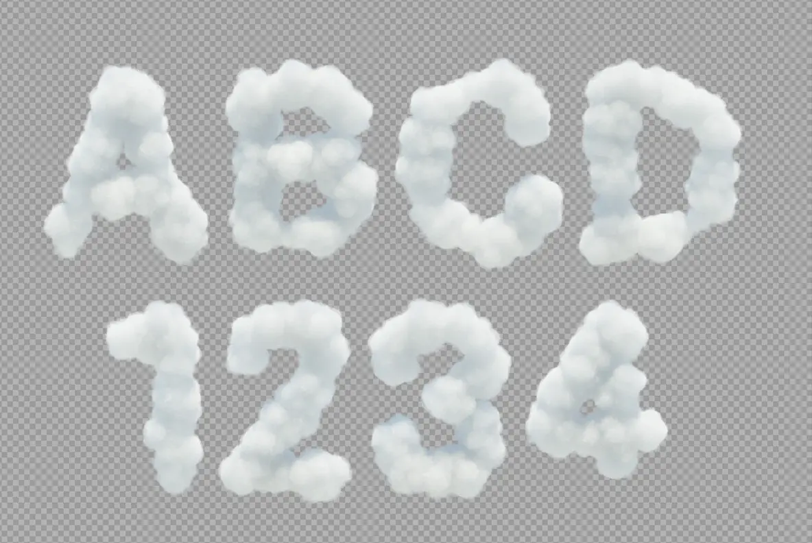 White Clouds SVG Font - YouWorkForThem