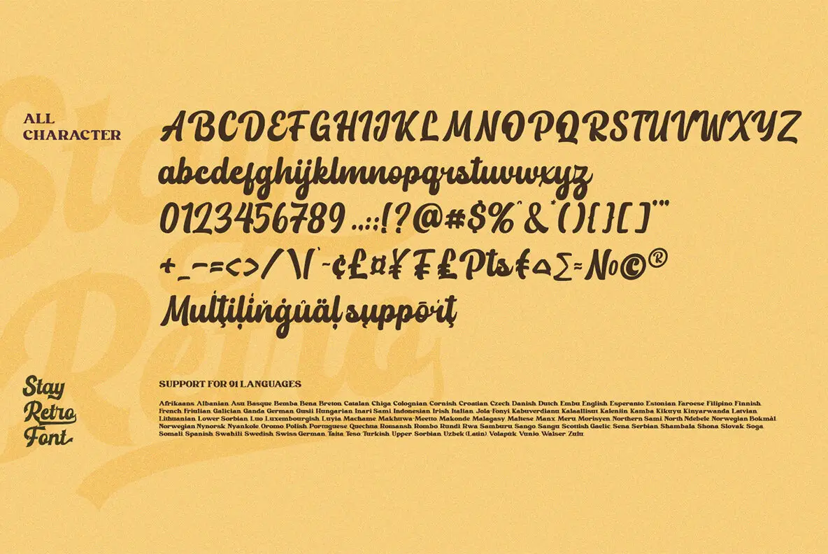 Stay Retro Font - YouWorkForThem