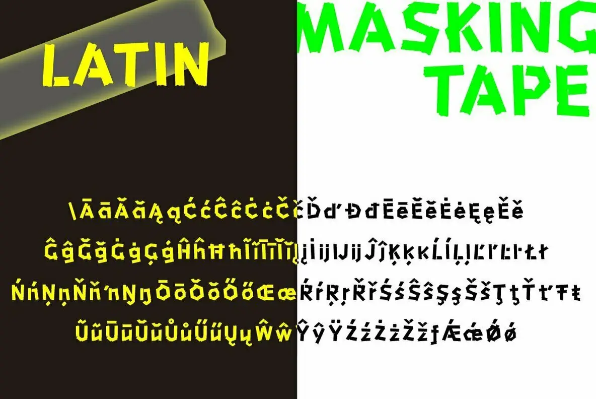 HU Masking Tape Font - YouWorkForThem