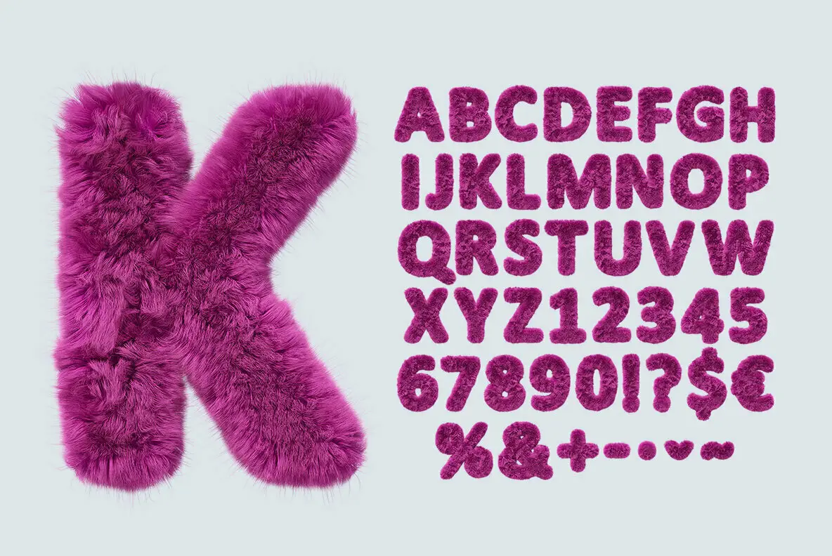 Pink Fur SVG Font Font - FontPath