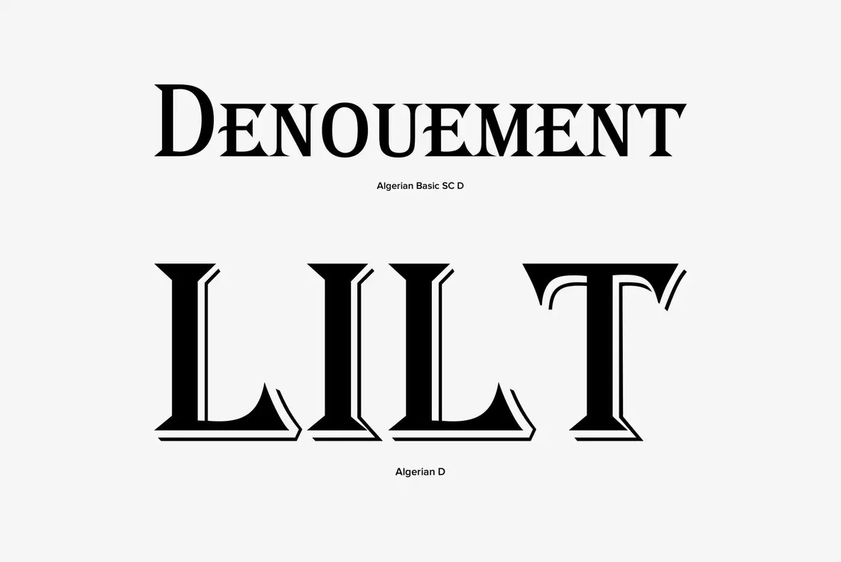 Algerian Font - YouWorkForThem