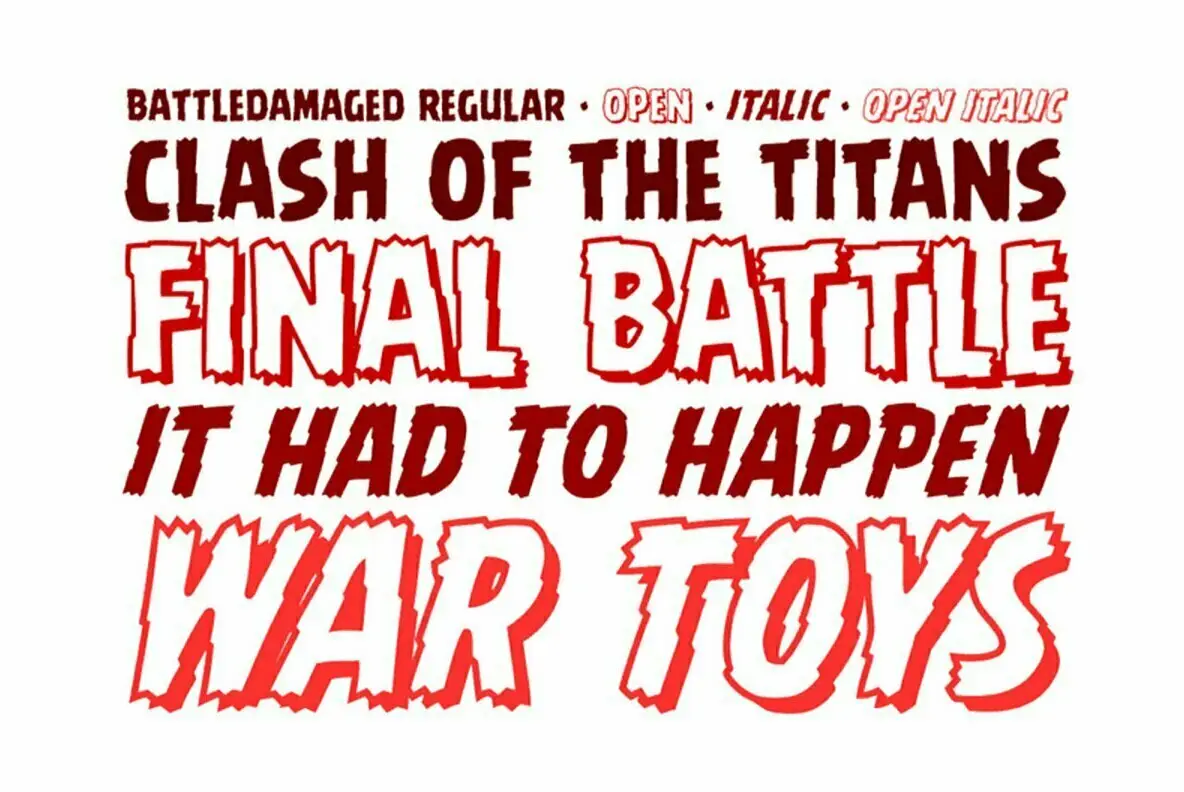 Battle Damaged Font - FontPath