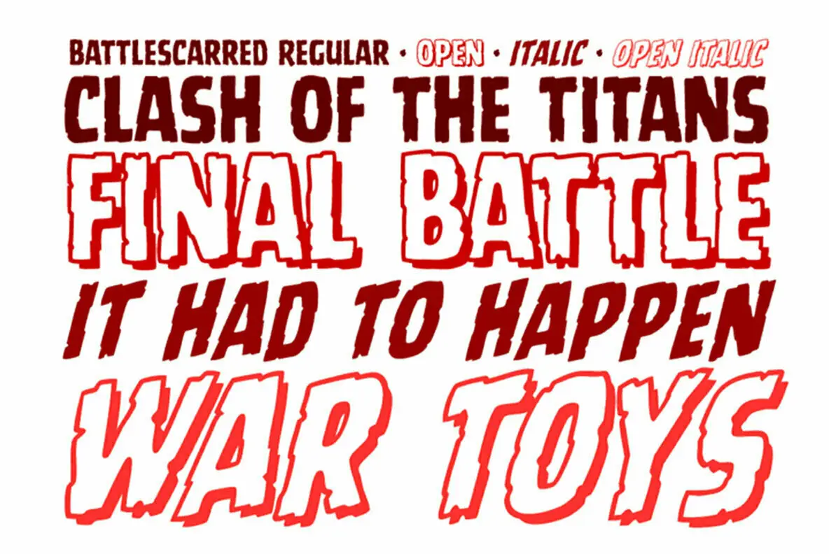 Battle Scarred Font - YouWorkForThem