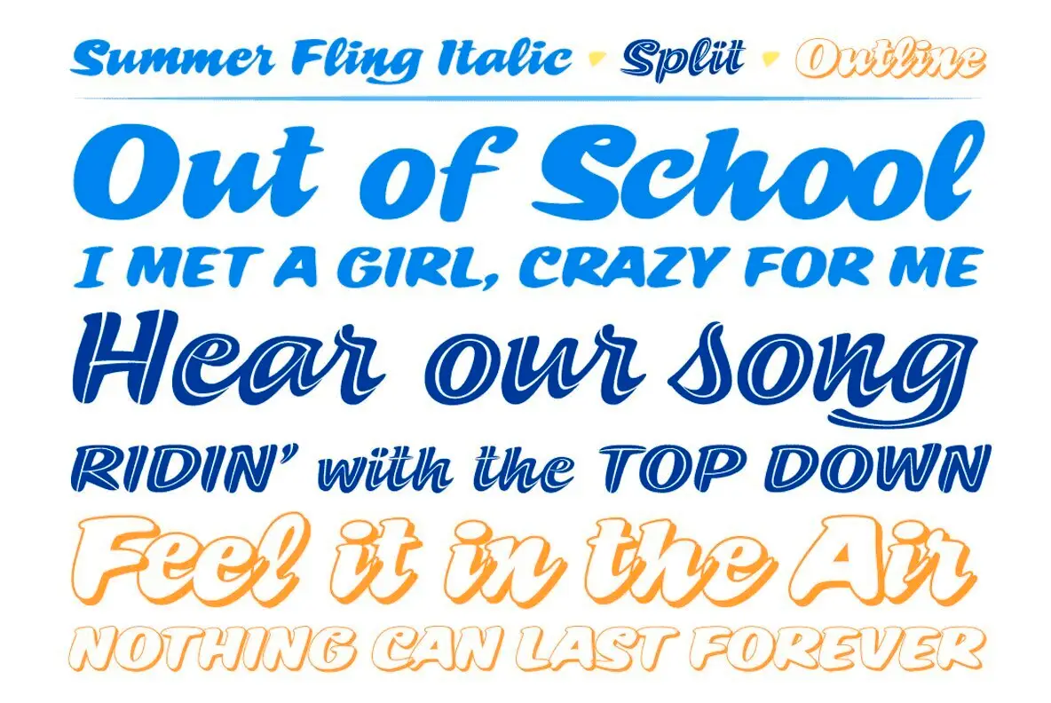 Summer Fling Font - FontPath