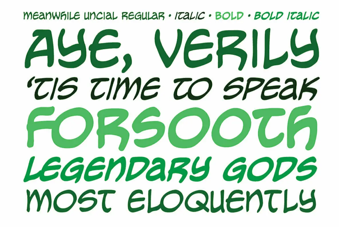 Meanwhile Uncial Font - FontPath