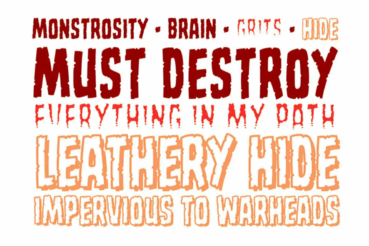Monstrosity Font - YouWorkForThem
