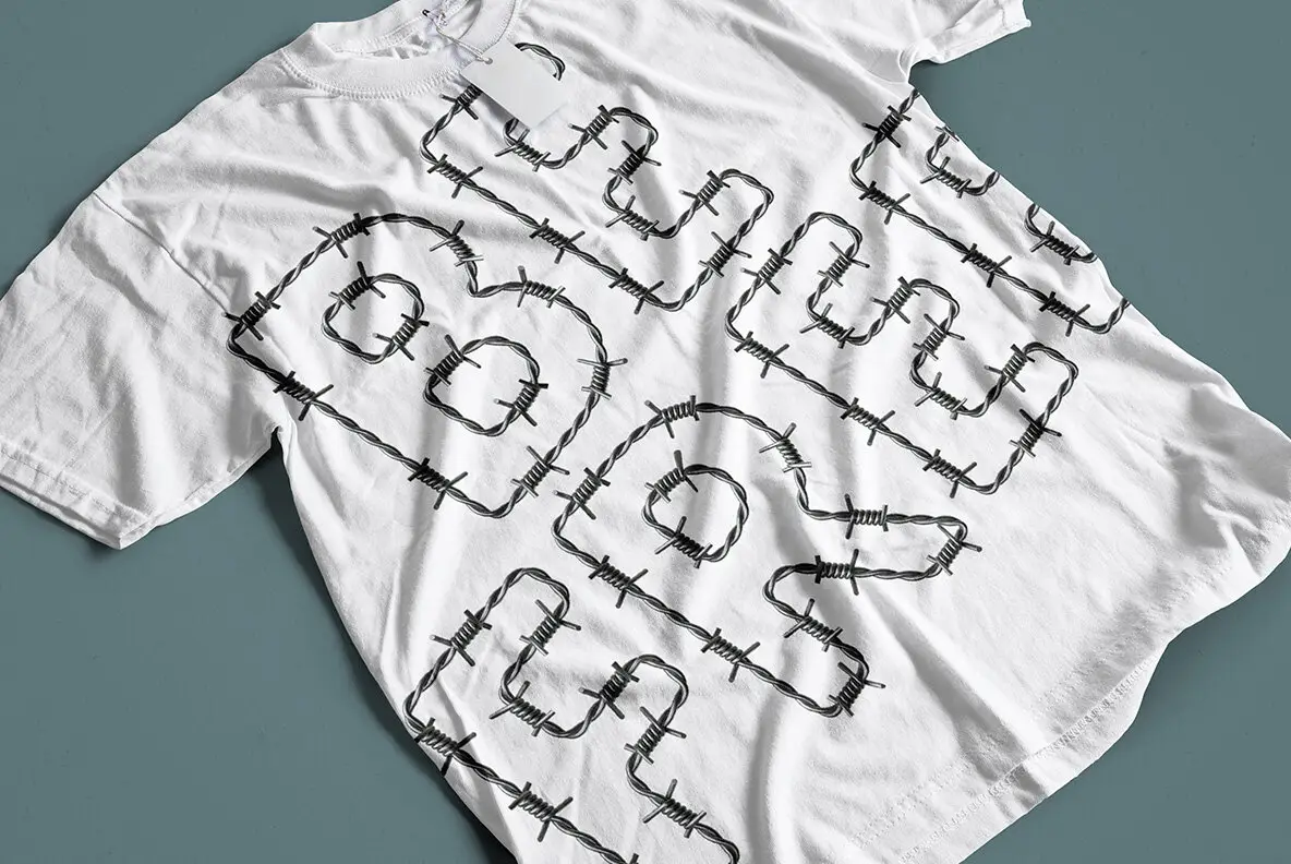 Barbed Wire Font - YouWorkForThem